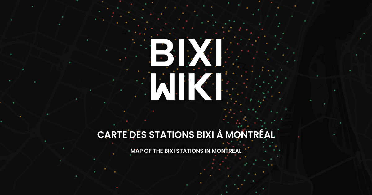 Profils des stations Bixi à Montréal - par BixiWiki